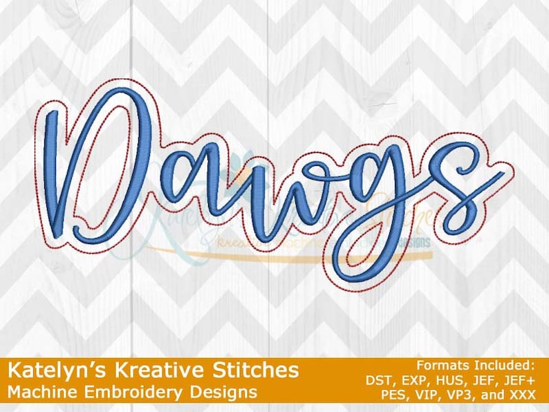 Dawgs Script Machine Embroidery - 2022 Series - Etsy