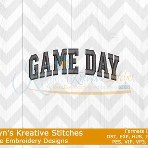 Game Day Arched Embroidery Design - Single Line - Etsy