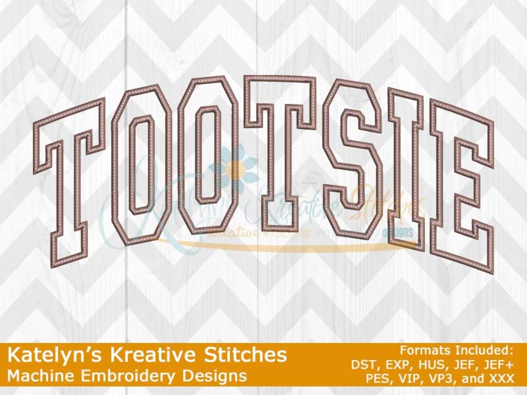 Tootsie Arched Embroidery - Etsy