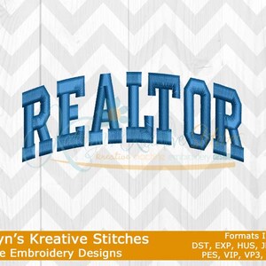 Realtor Arched Embroidery - Etsy