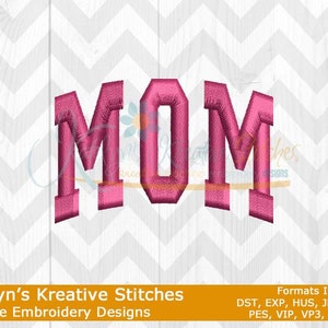 Mom Arched Embroidery - Etsy