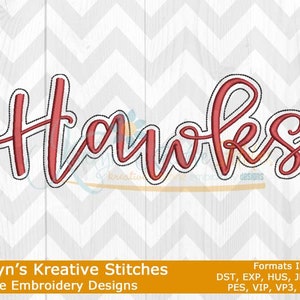 Hawks Script Machine Embroidery - 2022 Series - Etsy