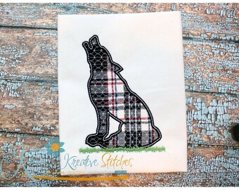 Wolf Applique Machine Embroidery Design 3 Sizes 4x4 - Etsy