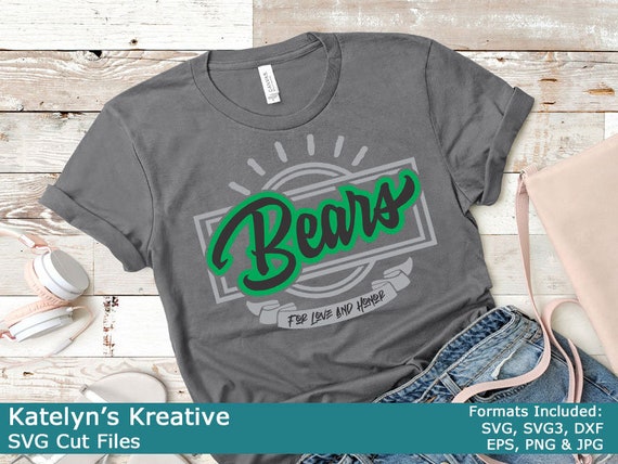Bears Script Rectangle SVG Files | Etsy