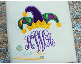 Jester Hat Alphabet Applique Machine Embroidery Design 4 Sizes, Jester ...