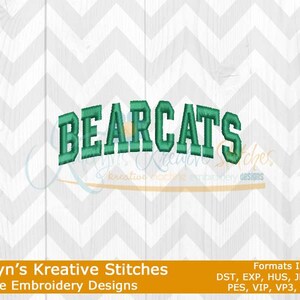 Bearcats Arched Embroidery - Etsy
