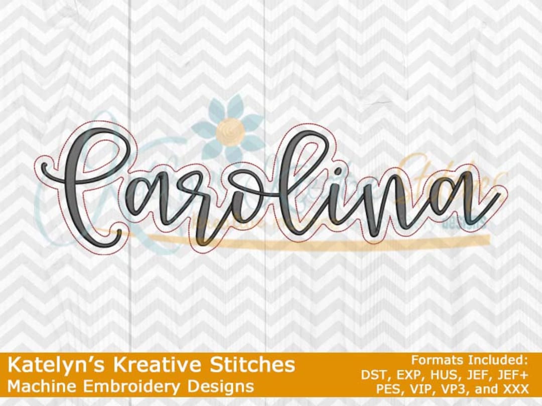Carolina Script Machine Embroidery - 2022 Series - Etsy