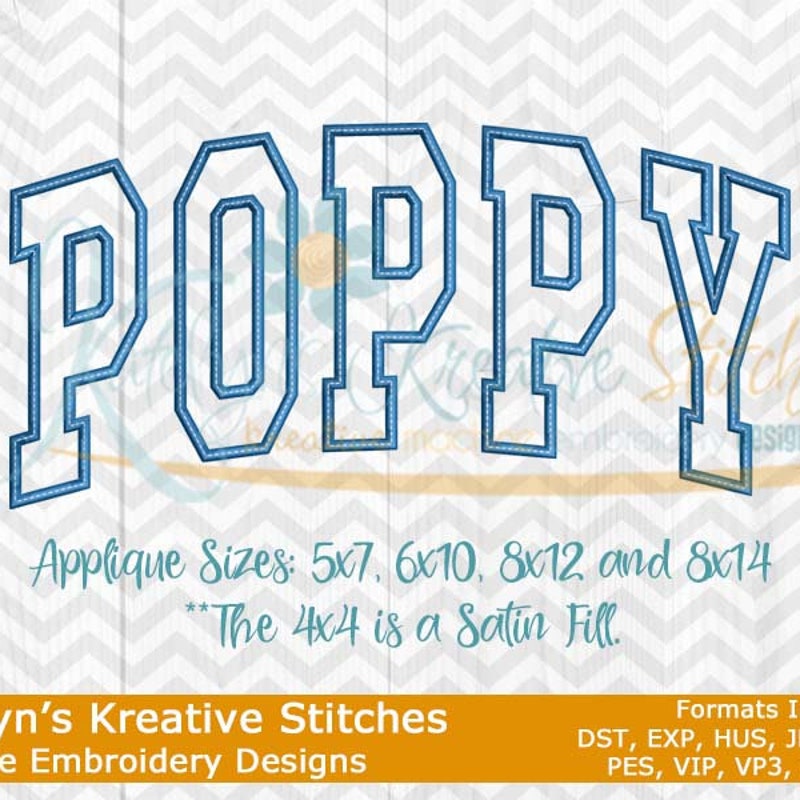 Poppy Applique - Etsy