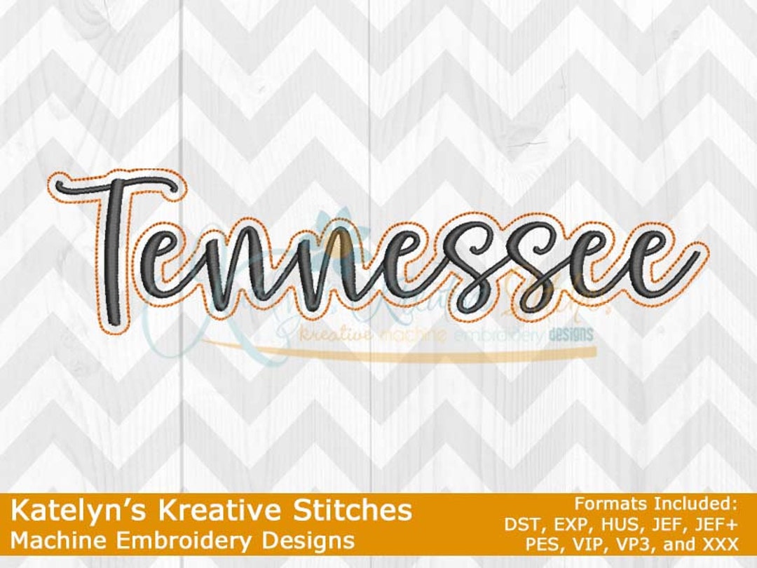 Tennessee Script Machine Embroidery - 2022 Series - Etsy