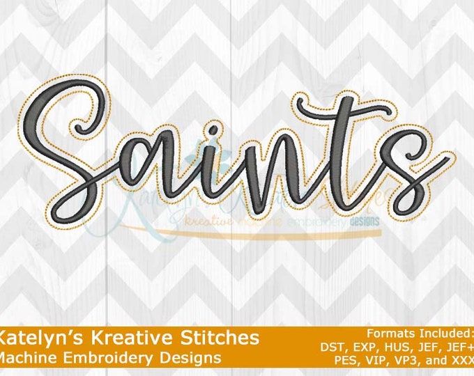 Saints Applique Embroidery Design - Etsy