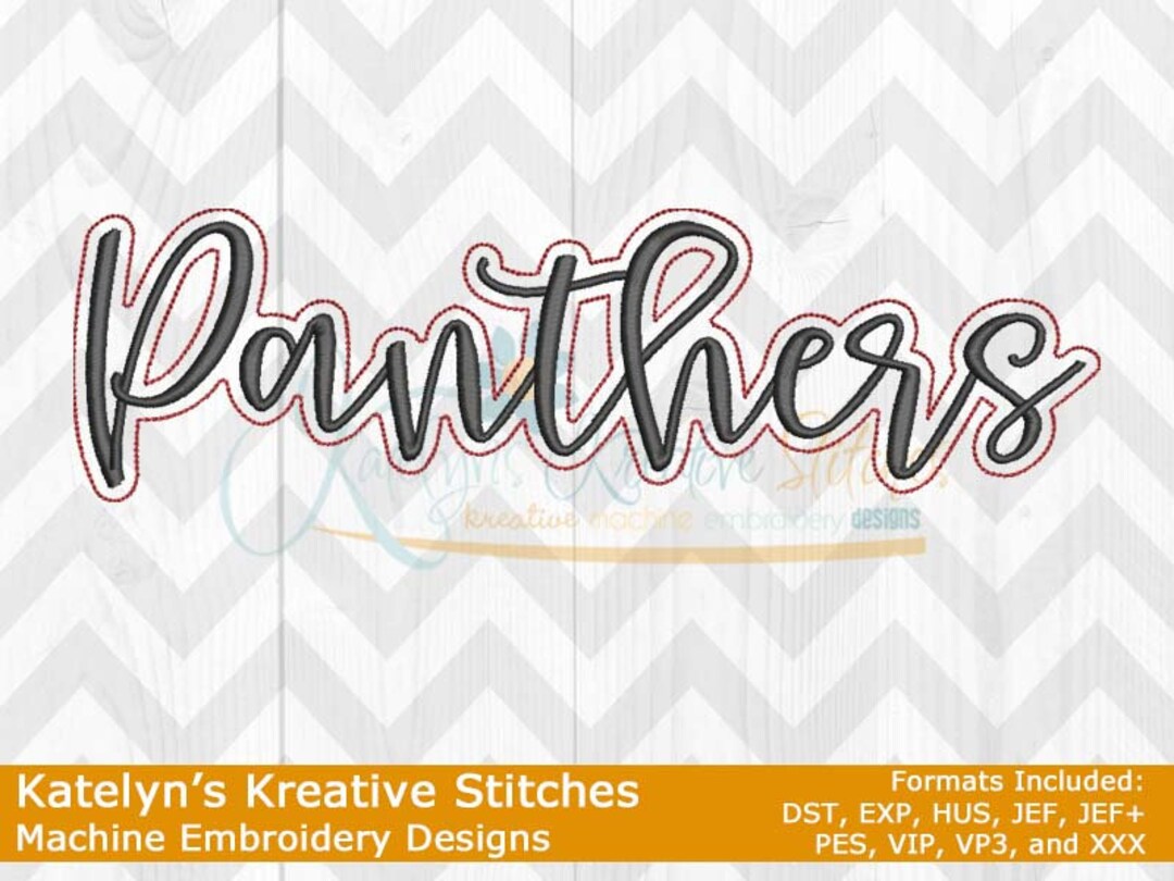 Panthers Script Machine Embroidery - 2022 Series - Etsy