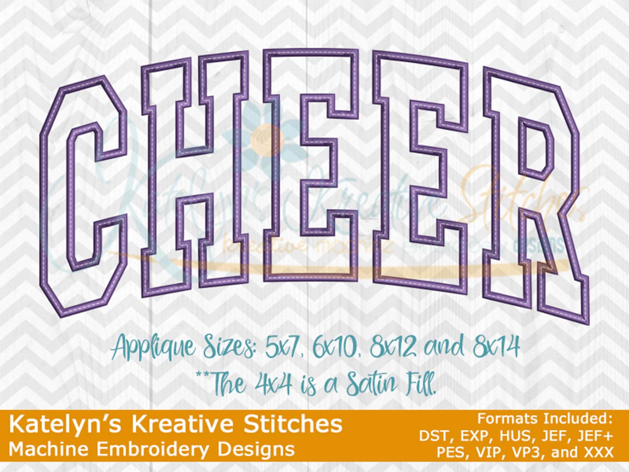 Cheer Arched Applique, Machine Embroidery Designs, Cheer Embroidery ...