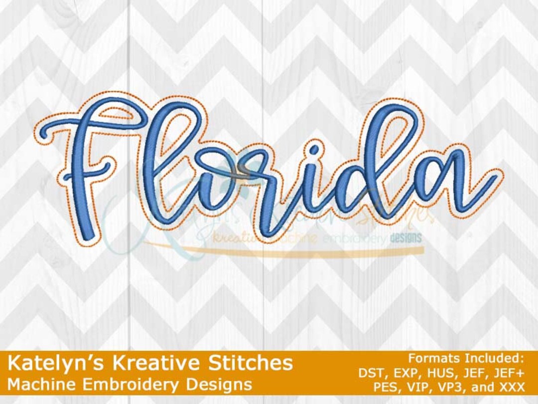 Florida Script Machine Embroidery 2022 Series - Etsy