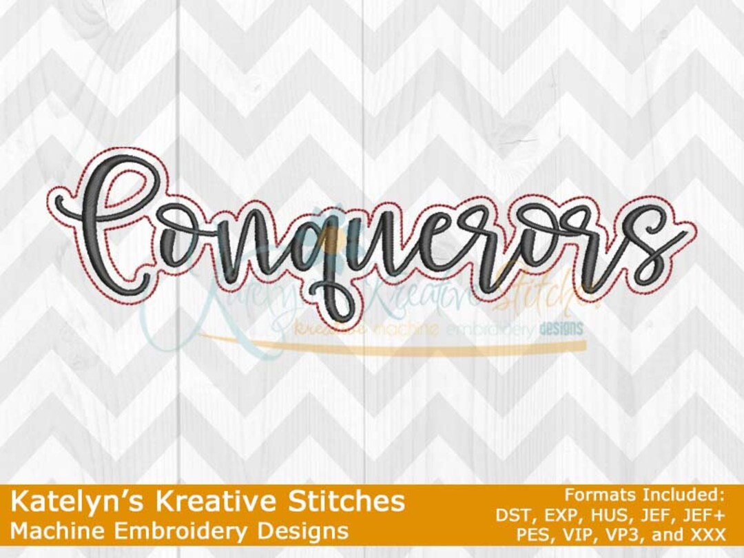 Conquerors Script Machine Embroidery - 2022 Series - Etsy