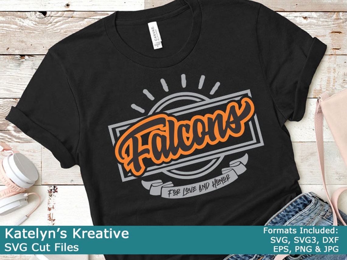 Falcons Script Rectangle SVG Files - Etsy