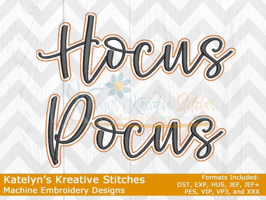 Hocus Pocus Script Machine Embroidery - 2022 Series - Etsy