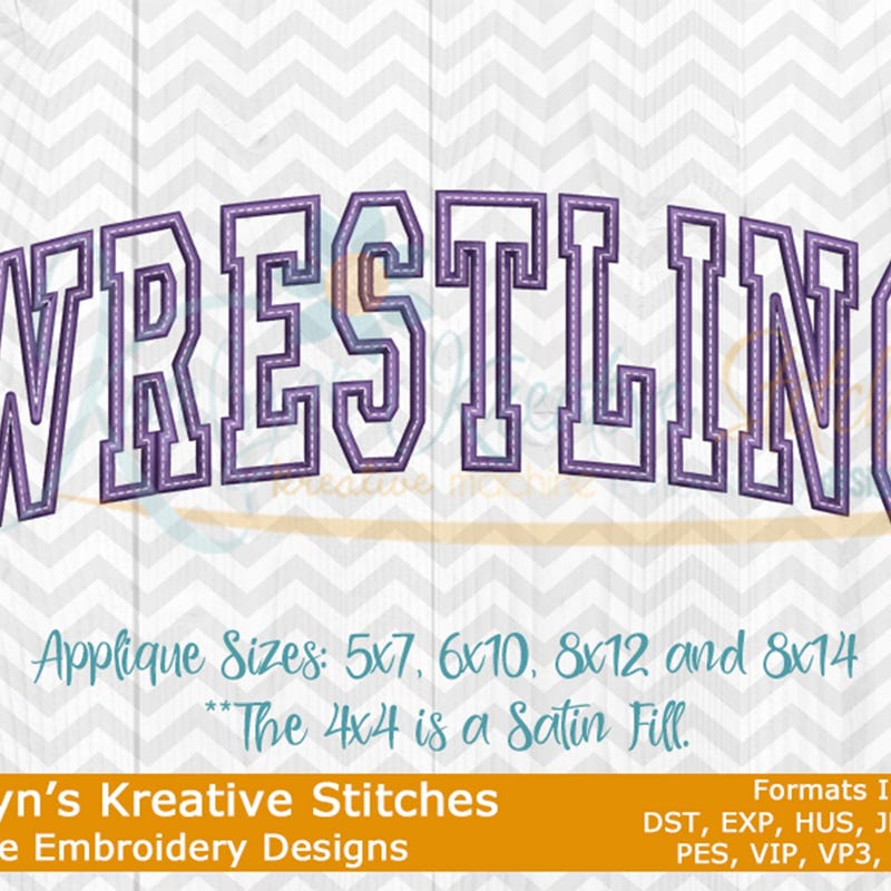 Wrestling Applique - Etsy