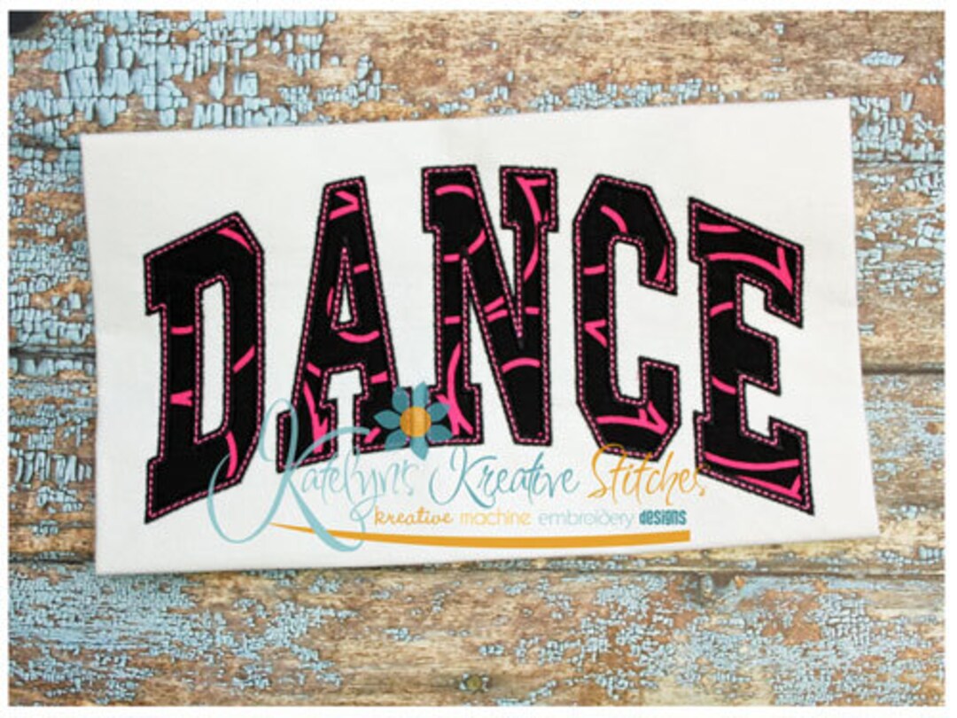 Dance Arched Applique, Machine Embroidery Design, Instant Download - Etsy
