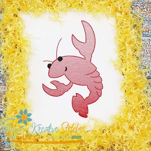 Crawfish Embroidery - Etsy