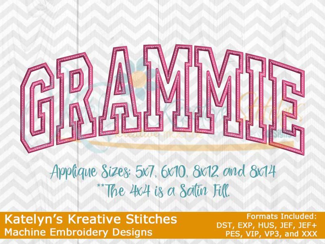Grammie Arched Embroidery - Etsy