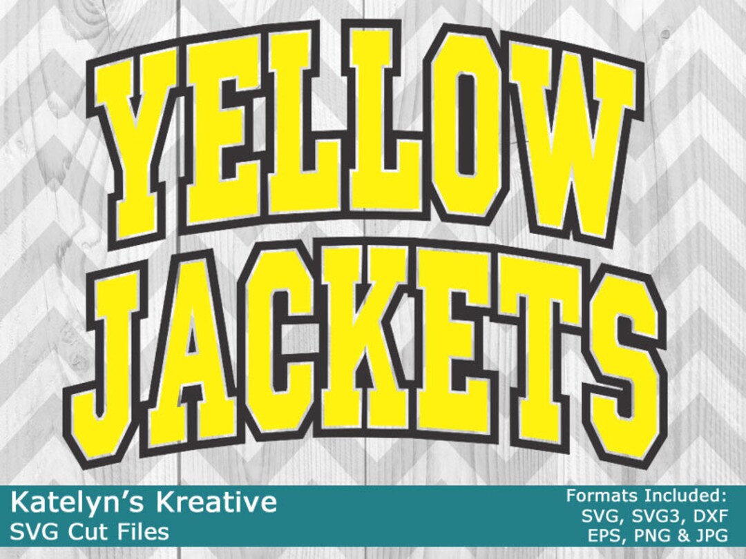 Yellow Jackets Arched SVG Files - Etsy