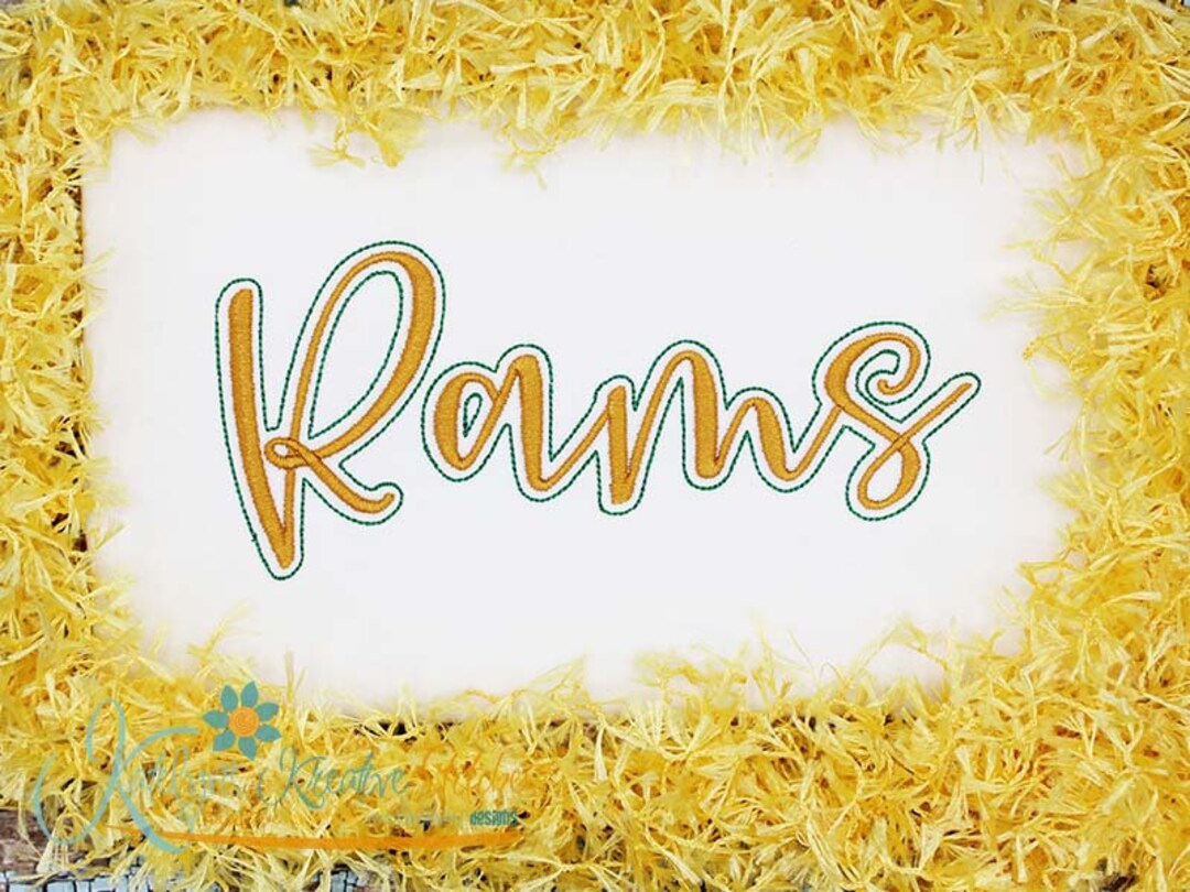 Rams Script Machine Embroidery - 2022 Series - Etsy