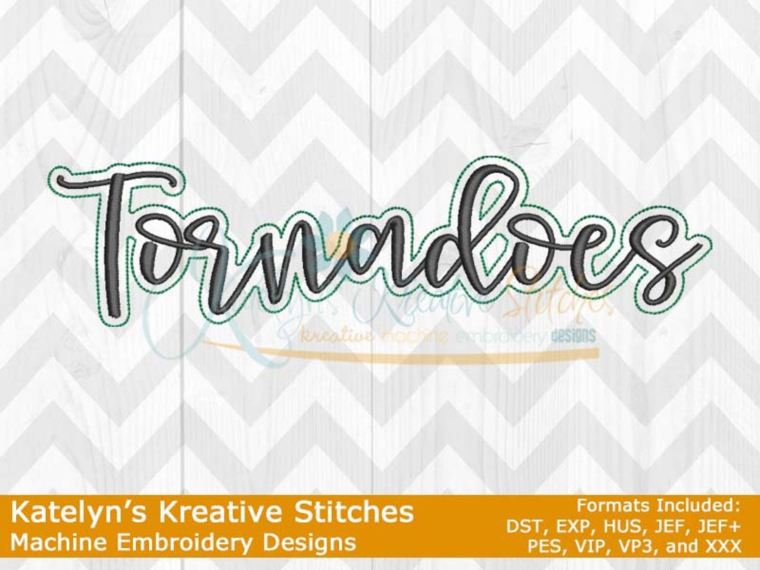 Tornadoes Script Machine Embroidery - 2022 Series - Etsy