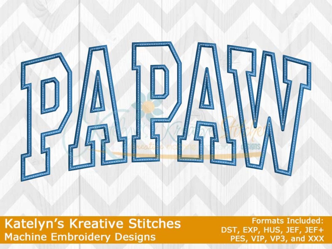 Papaw Arched Embroidery - Etsy