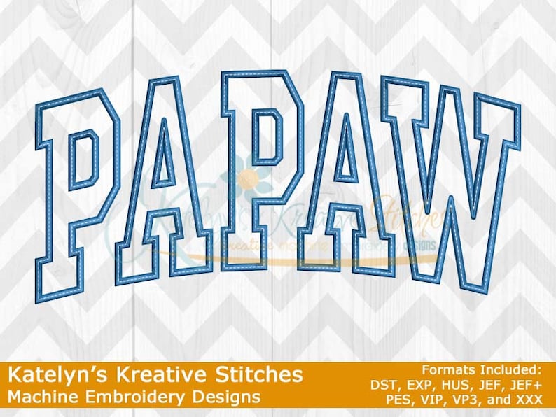 Papaw Arched Embroidery - Etsy