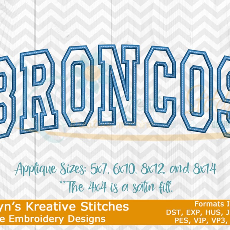Broncos Embroidery - Etsy