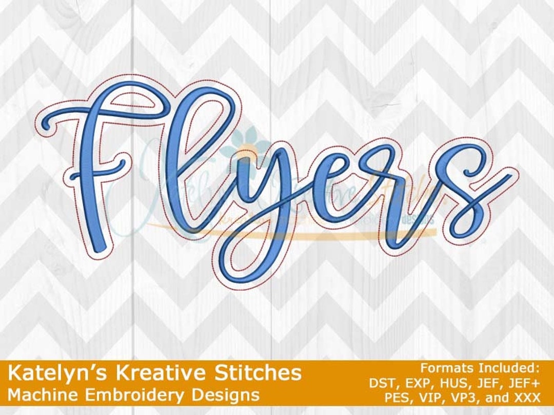 Flyers Script Machine Embroidery - 2022 Series - Etsy