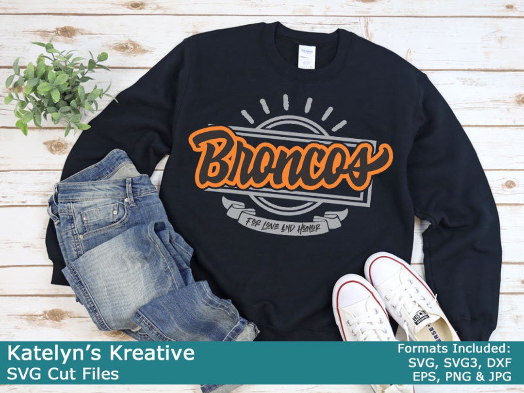 Broncos Script Rectangle SVG Files - Etsy