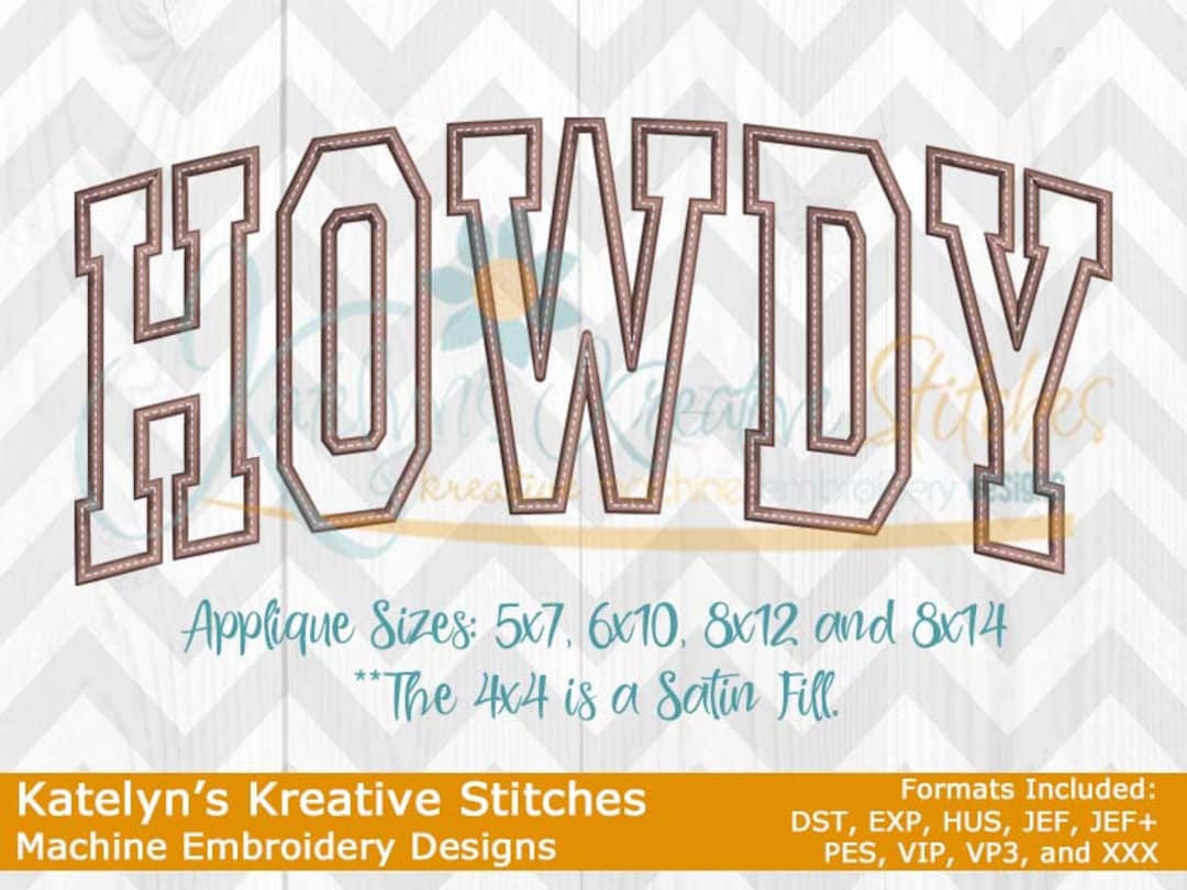 Howdy Arched Embroidery - Etsy