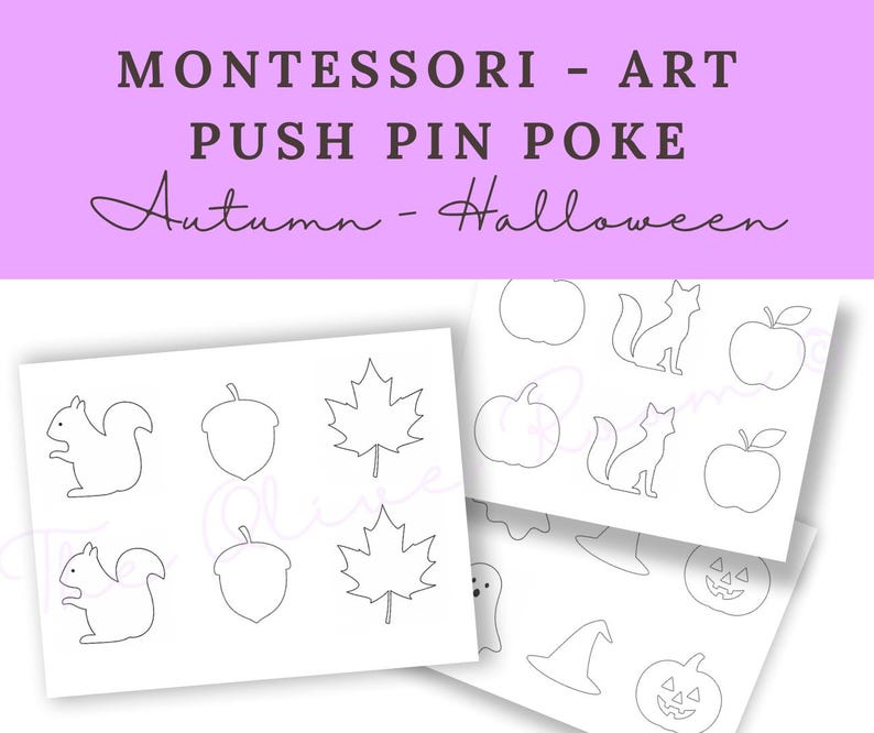 Pin Poking - Autumn/halloween - Montessori Art/practical Life - Etsy