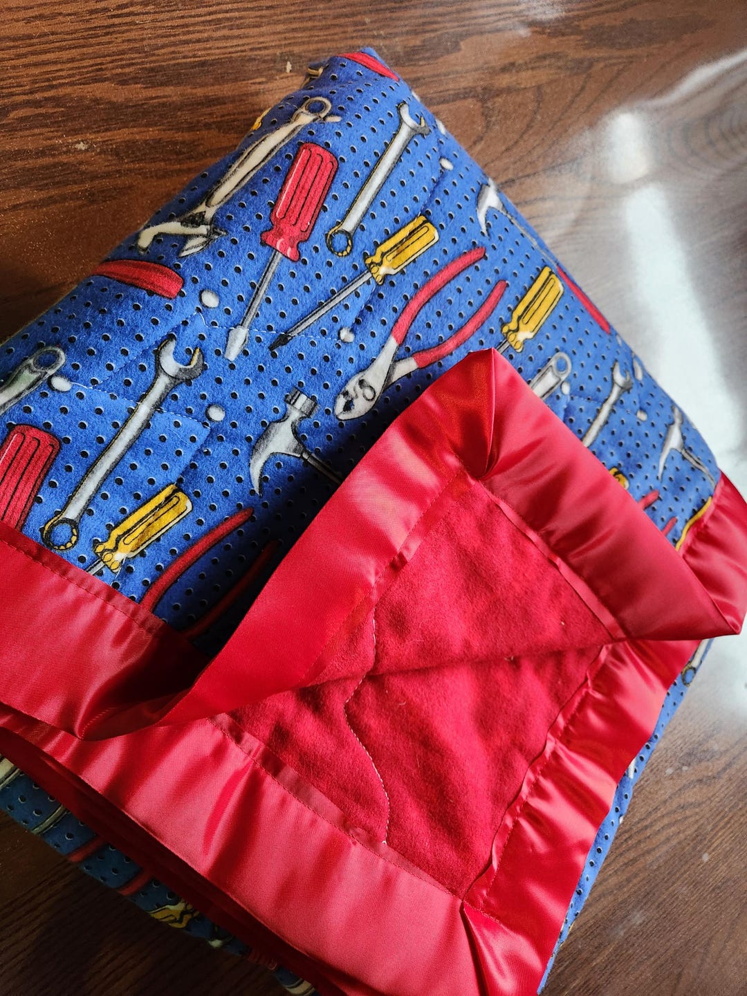 TOOL Themed Baby Toddler Blanket. Handmade and Stylish. Approx 54"x 42 ...