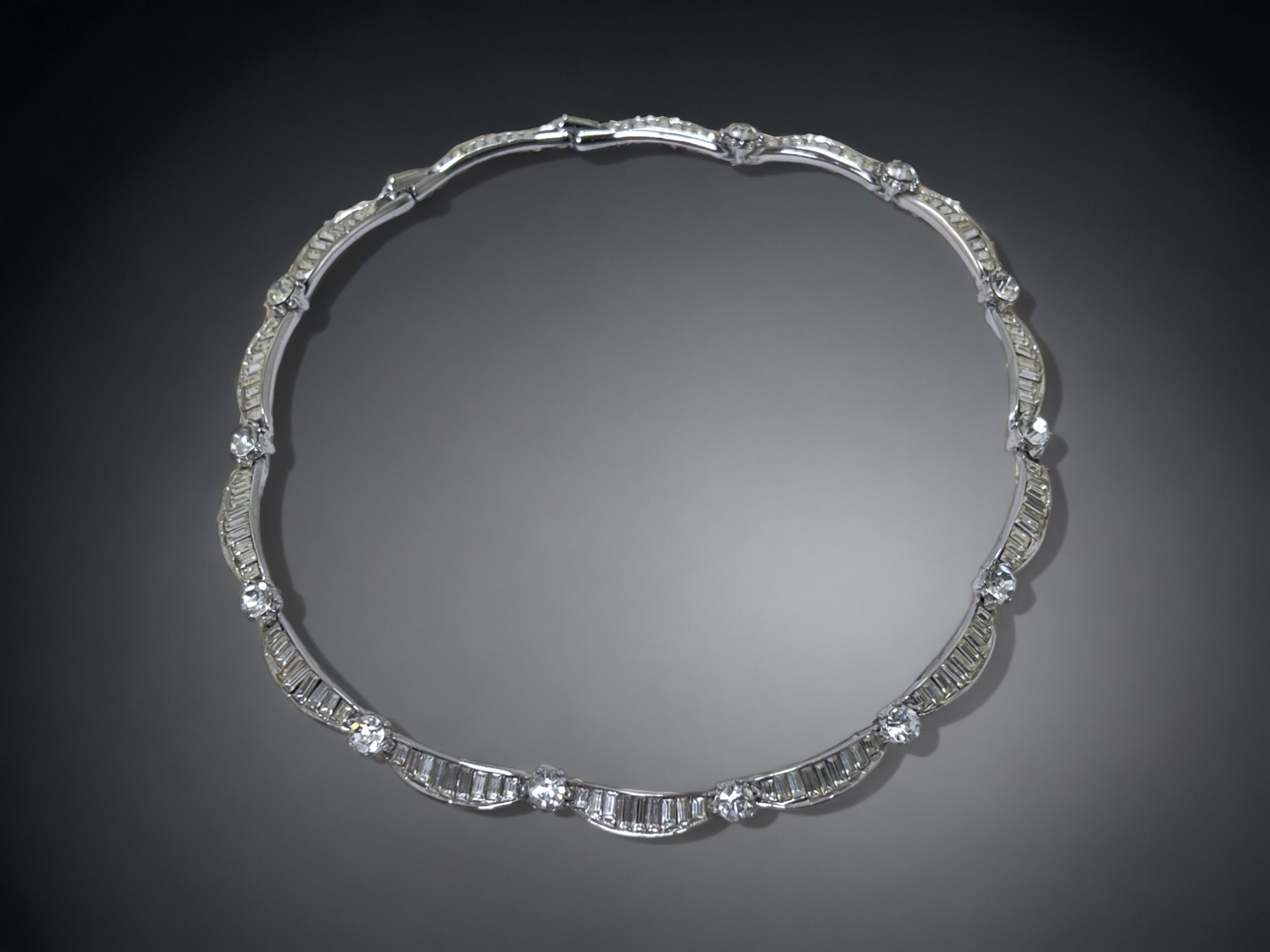 Vintage 1950s Crown TRIFARI Diamante HEIRESS Collection Channel Set ...