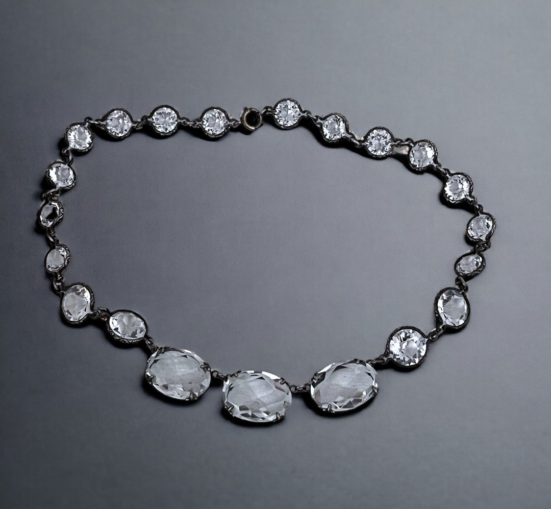 Incredible Vintage Art Deco Fancy Etched Bezel Set Sterling Silver or ...