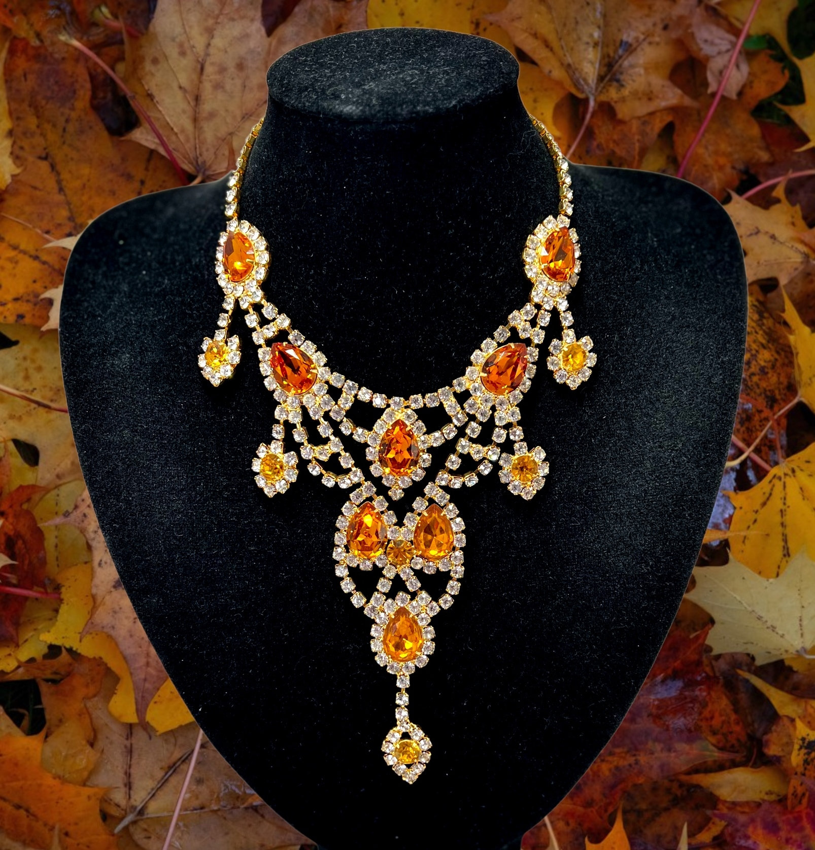 Massive Vintage DOMINIQUE Dominic DOM Detoro Rhinestone Bib - Etsy