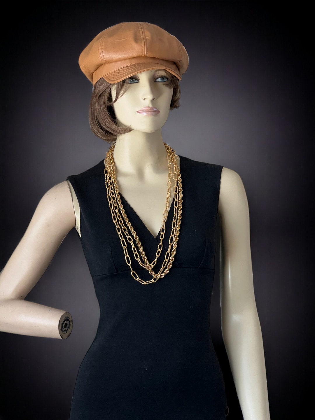 Vintage OTC Italy 18K GEP BZ Fancy Link Triple Strand Necklace - Substantial 207g Weight! - Etsy