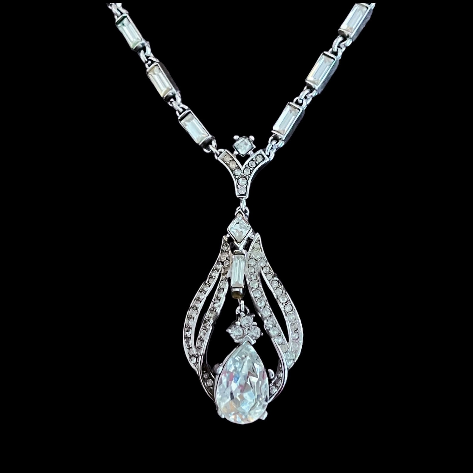 RARE Vintage 1950 TRIFARI Diamante HEIRESS Collection Drop Dangle ...
