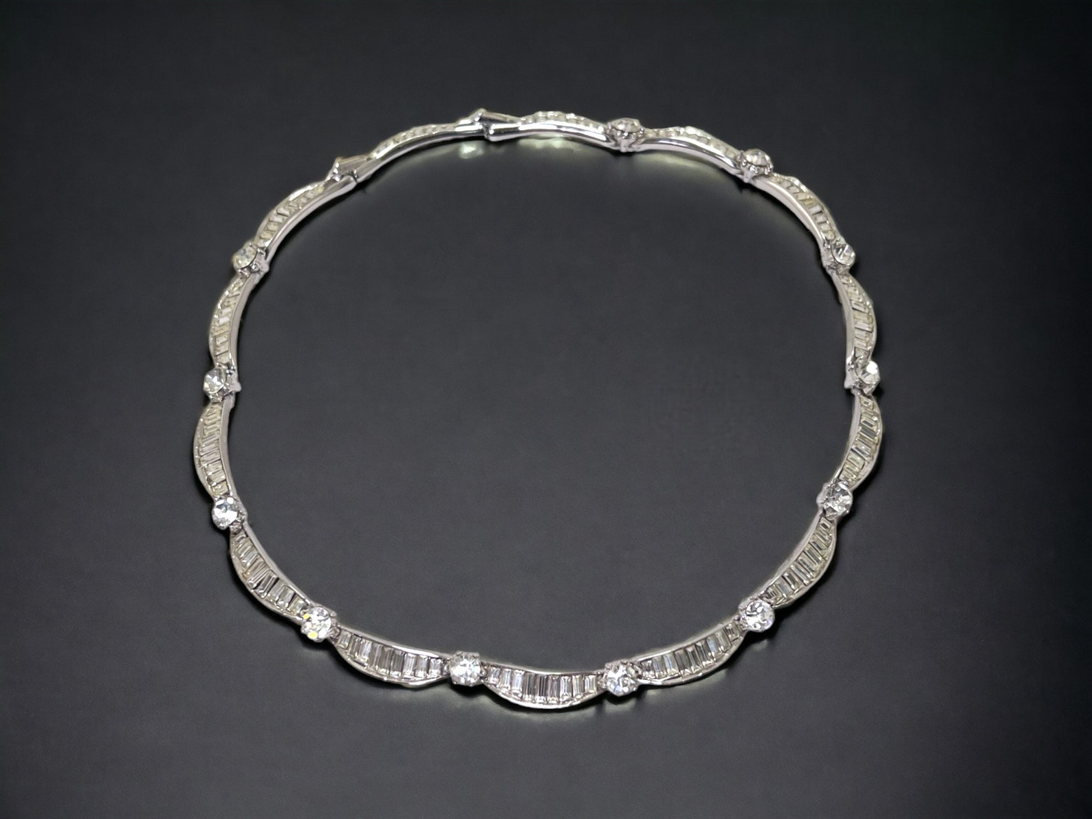 Vintage 1950s Crown TRIFARI Diamante HEIRESS Collection Channel Set ...