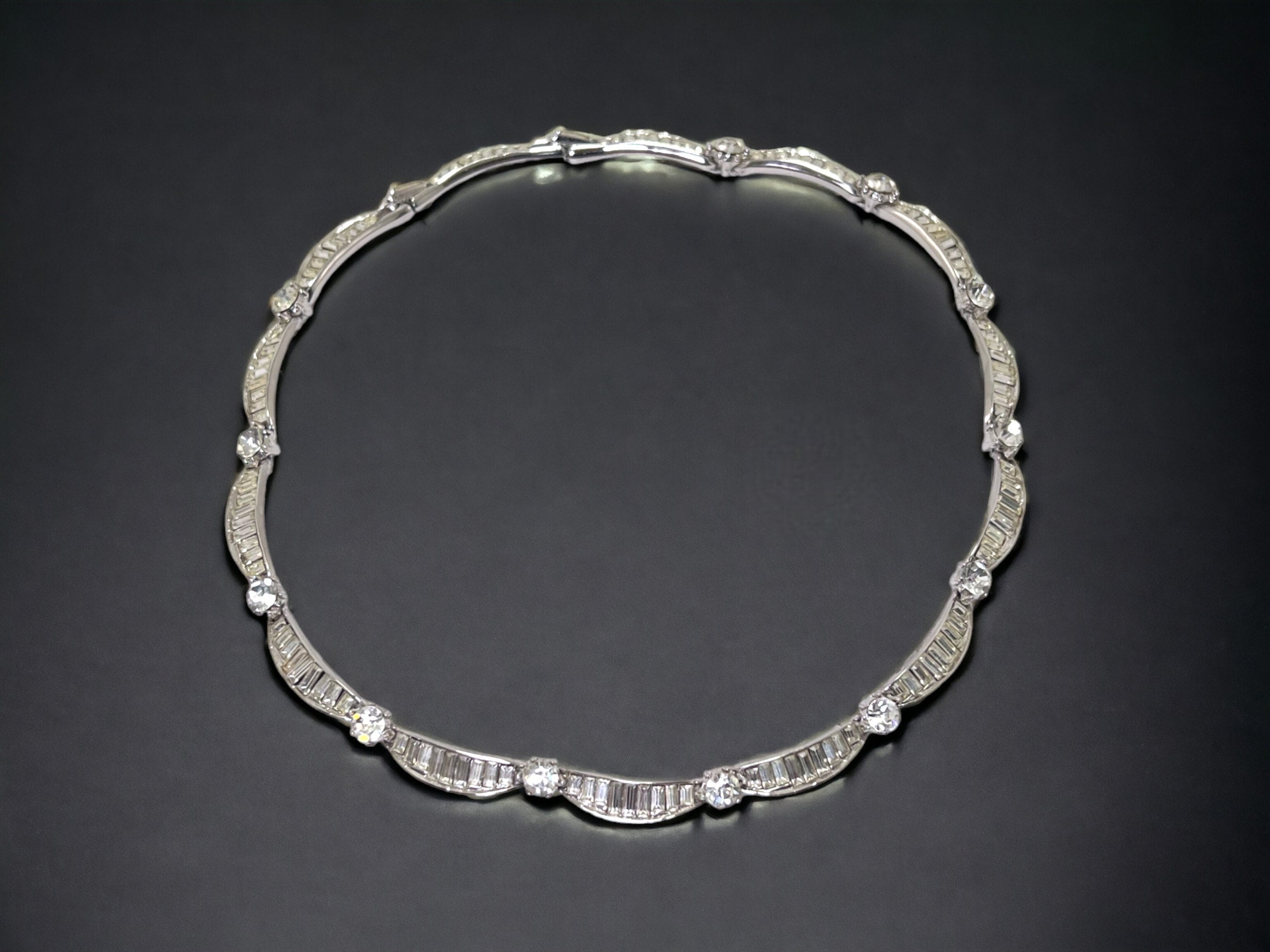 Vintage 1950s Crown TRIFARI Diamante HEIRESS Collection Channel Set ...