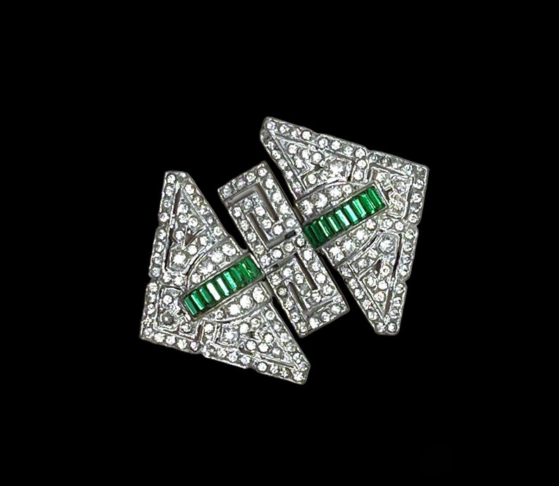 Vintage Art Deco Crystal Rhinestone Paste Belt Buckle - FABULOUS! - Etsy