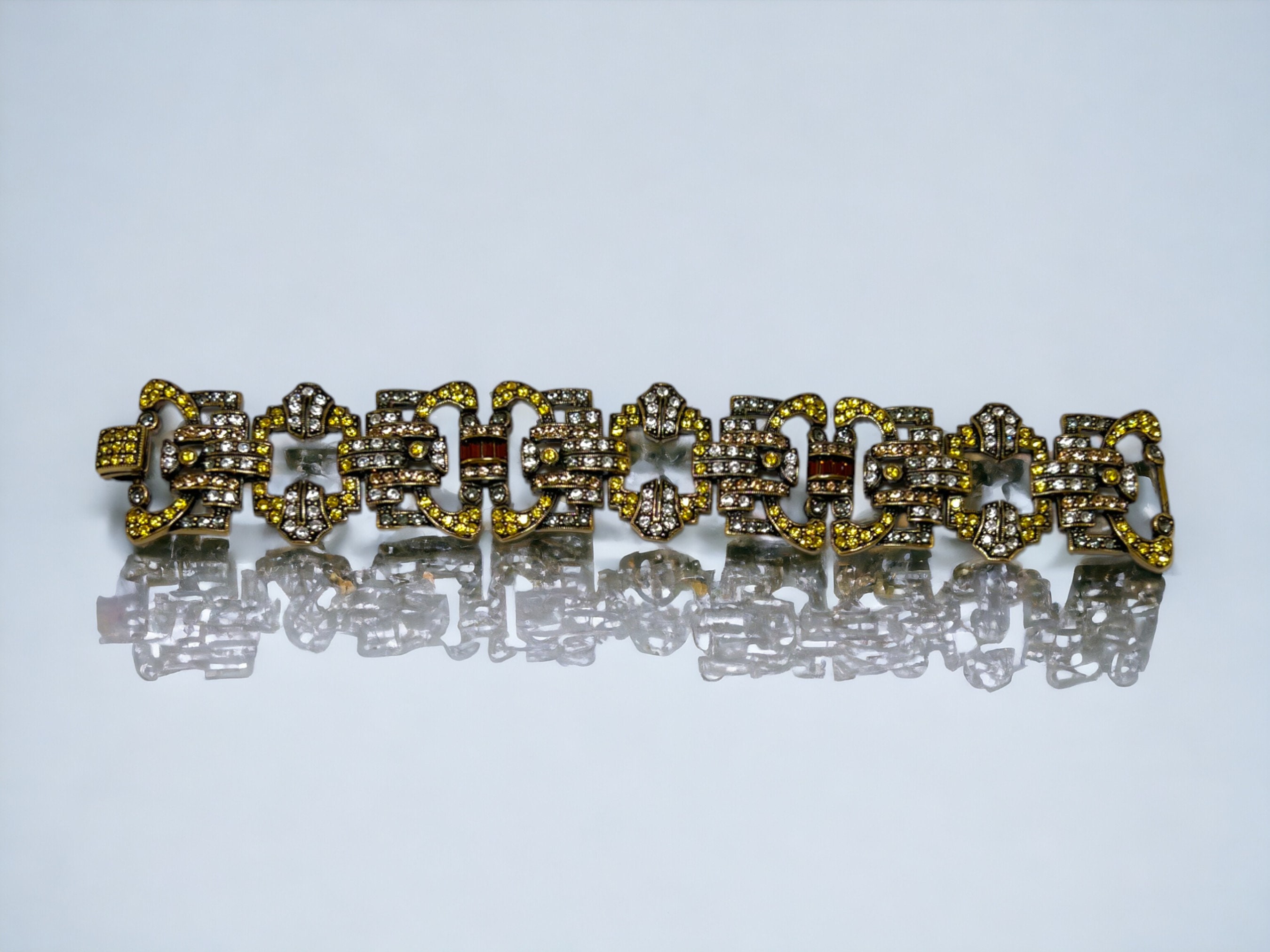 Retired Vintage Heidi Daus Art Deco Inspired Swarovski Crystal Link