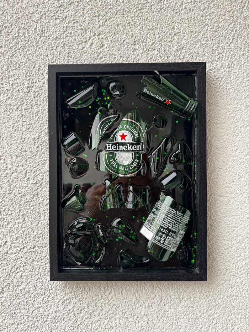 Broken Bottle Art - Heineken - Gifts for Beerlovers - Beerlover ...