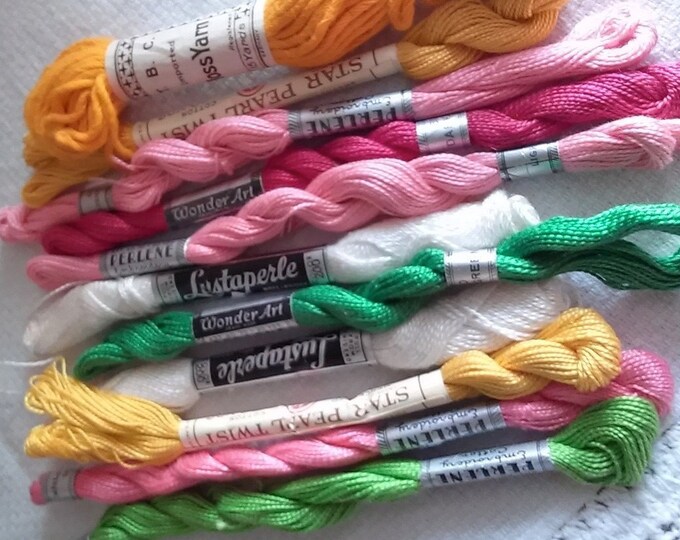 Vintage Pearl Cotton Embroidery Floss Vintage Perlene Embroidery Thread ...