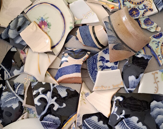 Vintage Oops Broken China, Pottery, Earthenware Bits, Mosaic Crafts ...