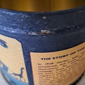 Rare Small Vintage Gerber Baby Food Bristolware Collectible Tin Gerber ...