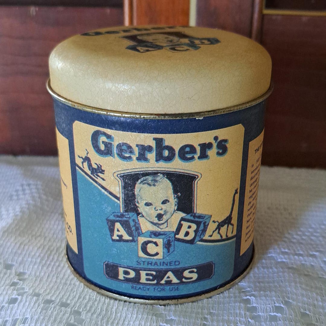 Rare Small Vintage Gerber Baby Food Bristolware Collectible Tin Gerber ...