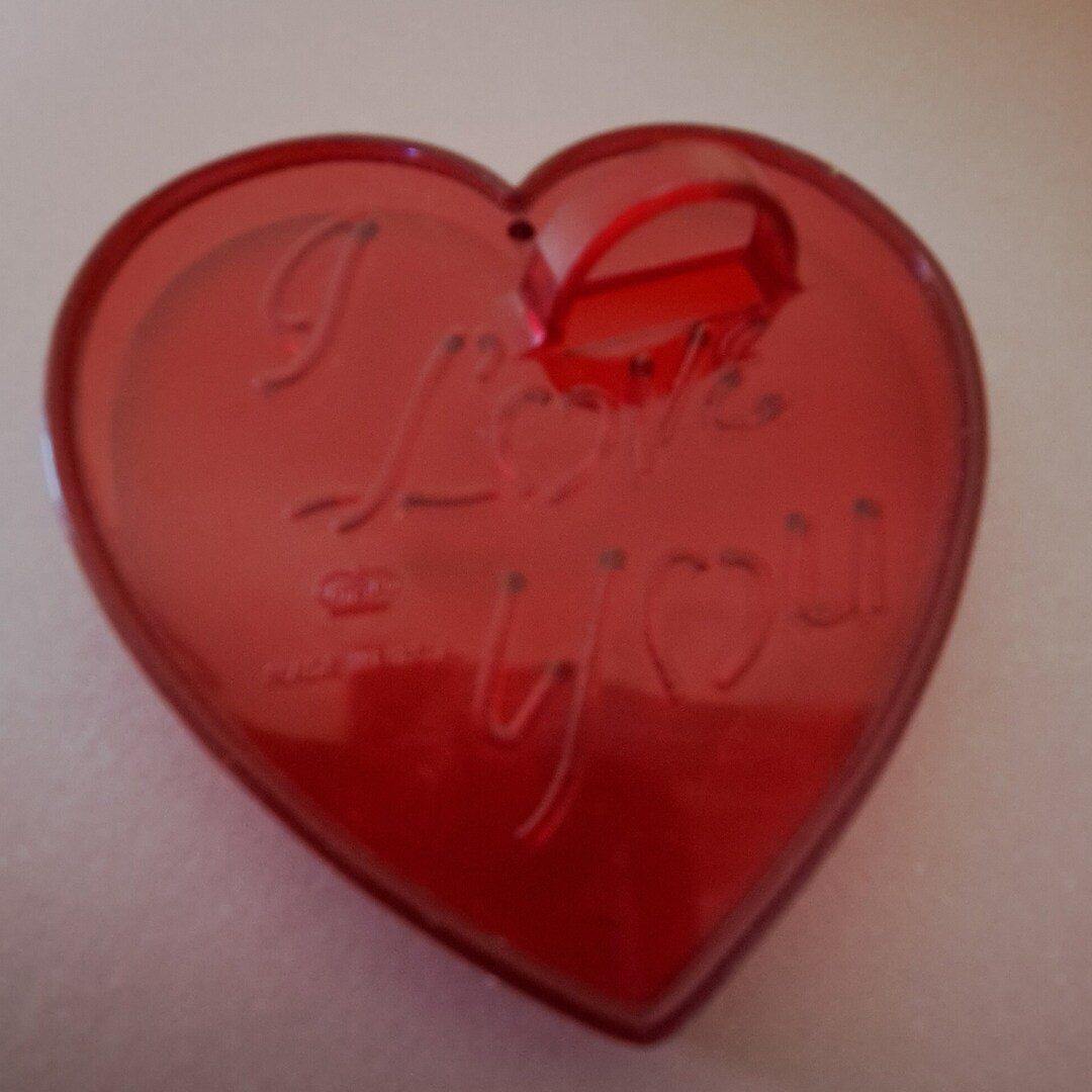 Rare Vintage Clear Red Acrylic/plastic Valentine Heart Cookie Cutter i ...